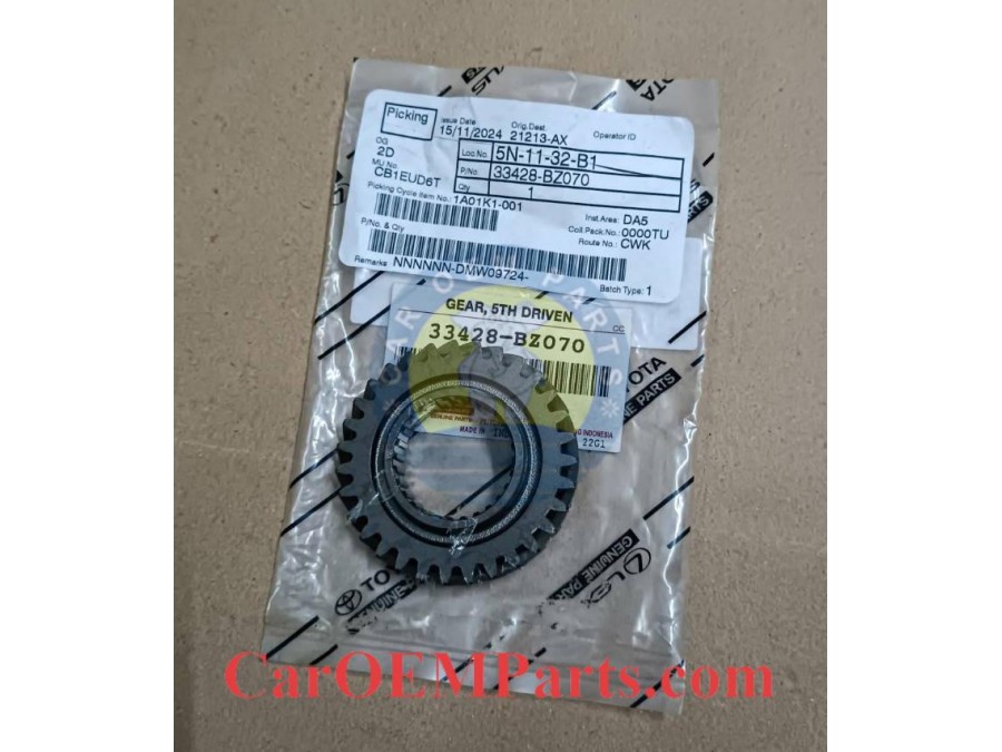 GENUINE TOYOTA GEAR 5TH DRIVEN 33428-BZ070
