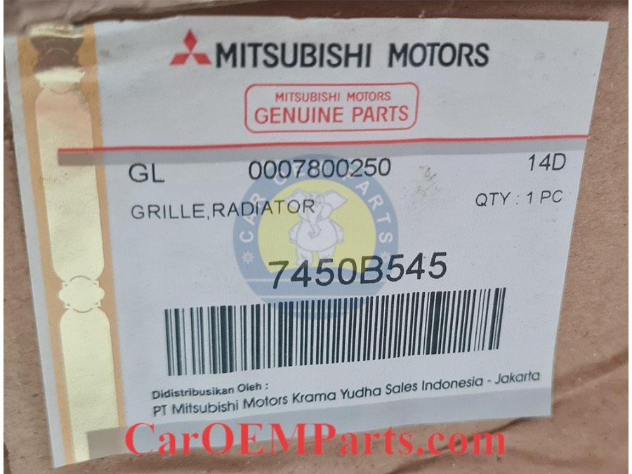 GENUINE MITSUBISHI GRILL RADIATOR 7450B545