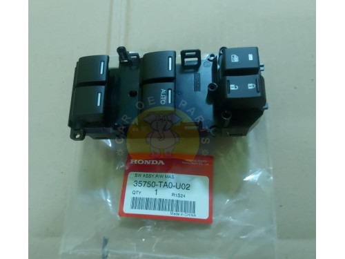 GENUINE HONDA SWITCH ASSY POWER WINDOW MASTE 35750TA0U01, 35750-TA0-U01